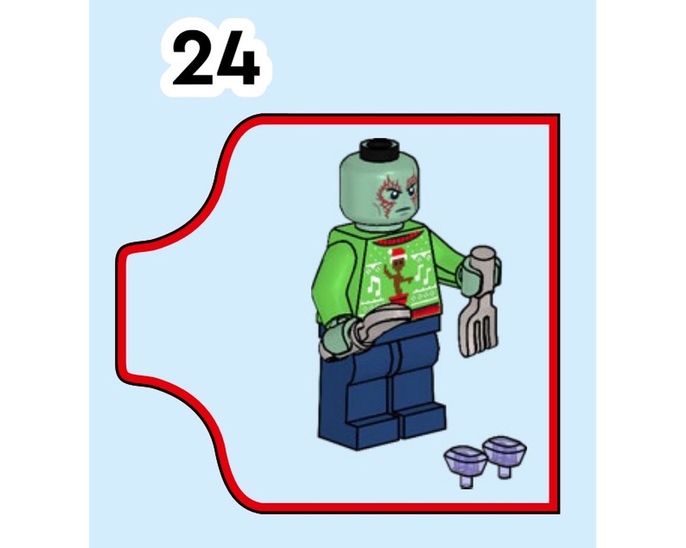 LEGO Set 76231-1-s24 2022 - Day 24: Drax in Ugly Christmas Sweater ...