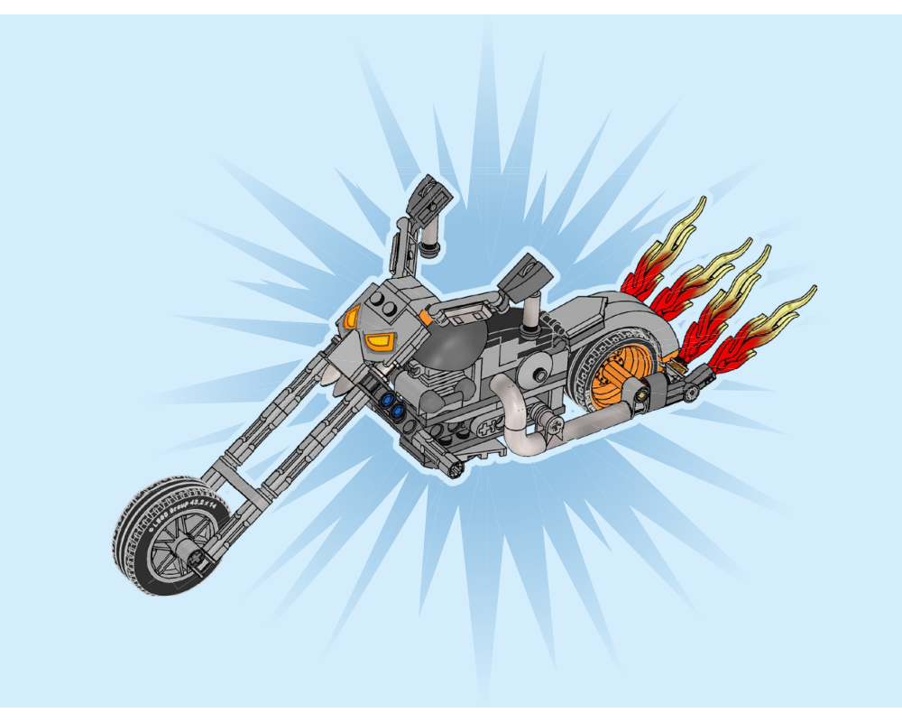LEGO Set 76245-1-s2 Ghost Rider Bike (2023 Super Heroes Marvel ...