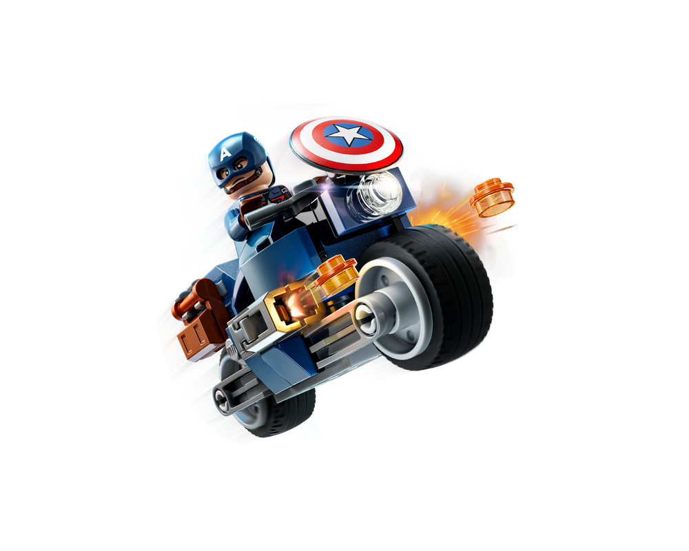 LEGO Set 76260-1-s1 Captain America's Motorcycle (2023 Super Heroes ...