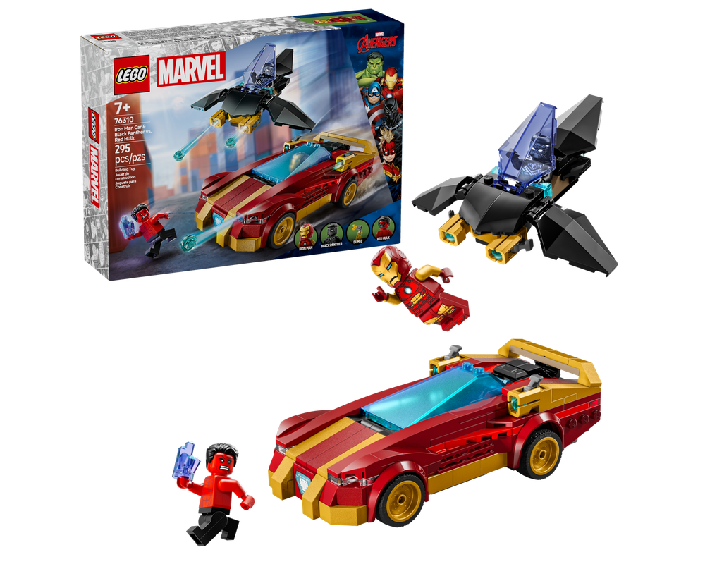 LEGO Set 76310-1 Iron Man Car & Black Panther vs. Red Hulk (2025 Super ...
