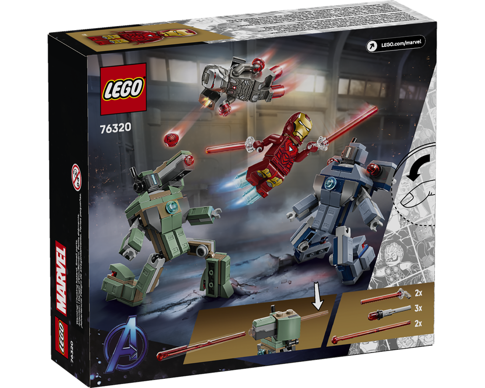 LEGO Set 76320-1 Iron Man & War Machine vs. Hammer Drones (2025 Super ...