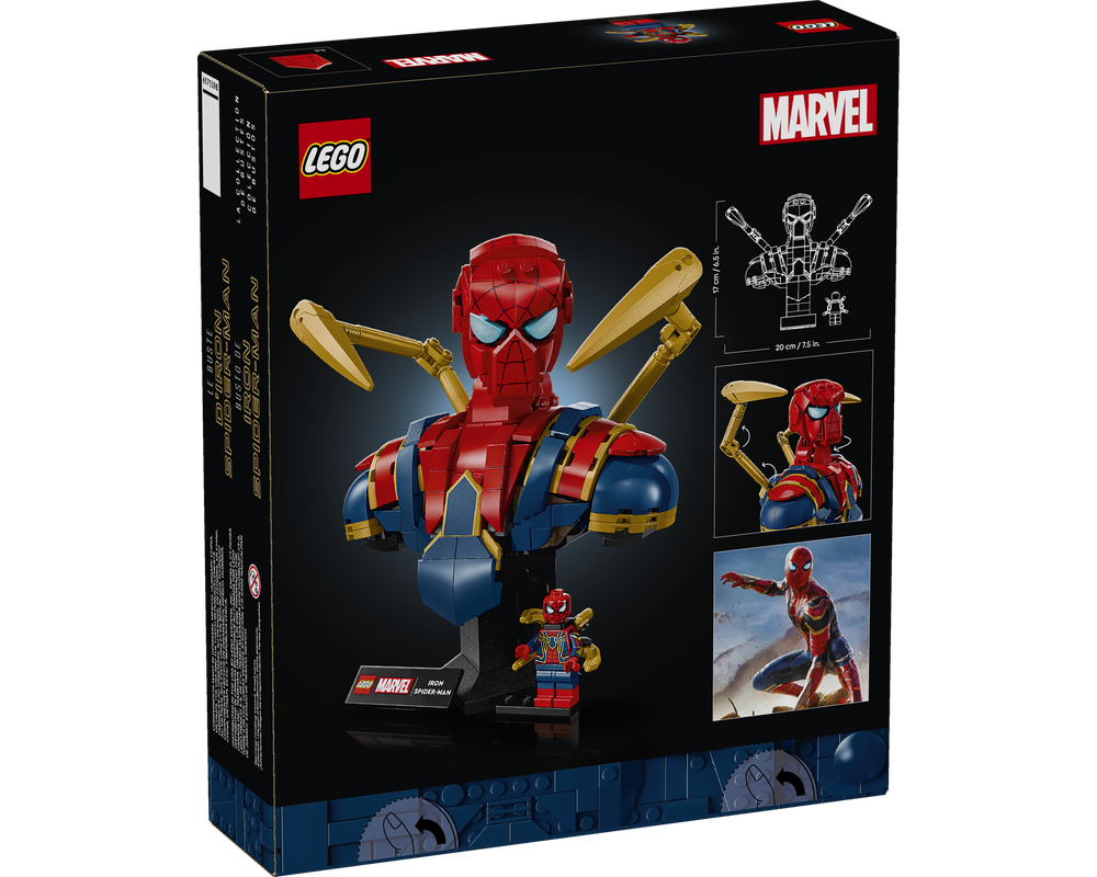 LEGO Set 76326-1 Iron Spider-Man Bust (2025 Super Heroes Marvel > The ...