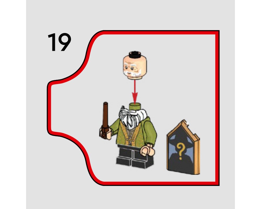 LEGO Set 76438-1-s19 2024 - Day 19: Professor Flitwick and Portrait (2024 Seasonal > Advent ...