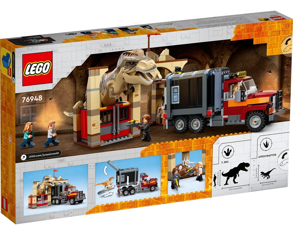LEGO Set 76948-1 T. rex & Atrociraptor Dinosaur Breakout (2022 Jurassic ...