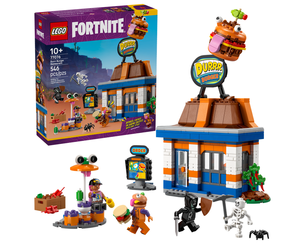 LEGO Set 77076-1 Durrr Burger Restaurant (2025 Fortnite) | Rebrickable ...