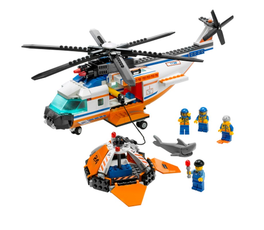 LEGO Set 7738-1 Coast Guard Helicopter and Life Raft (2008 Town > City ...