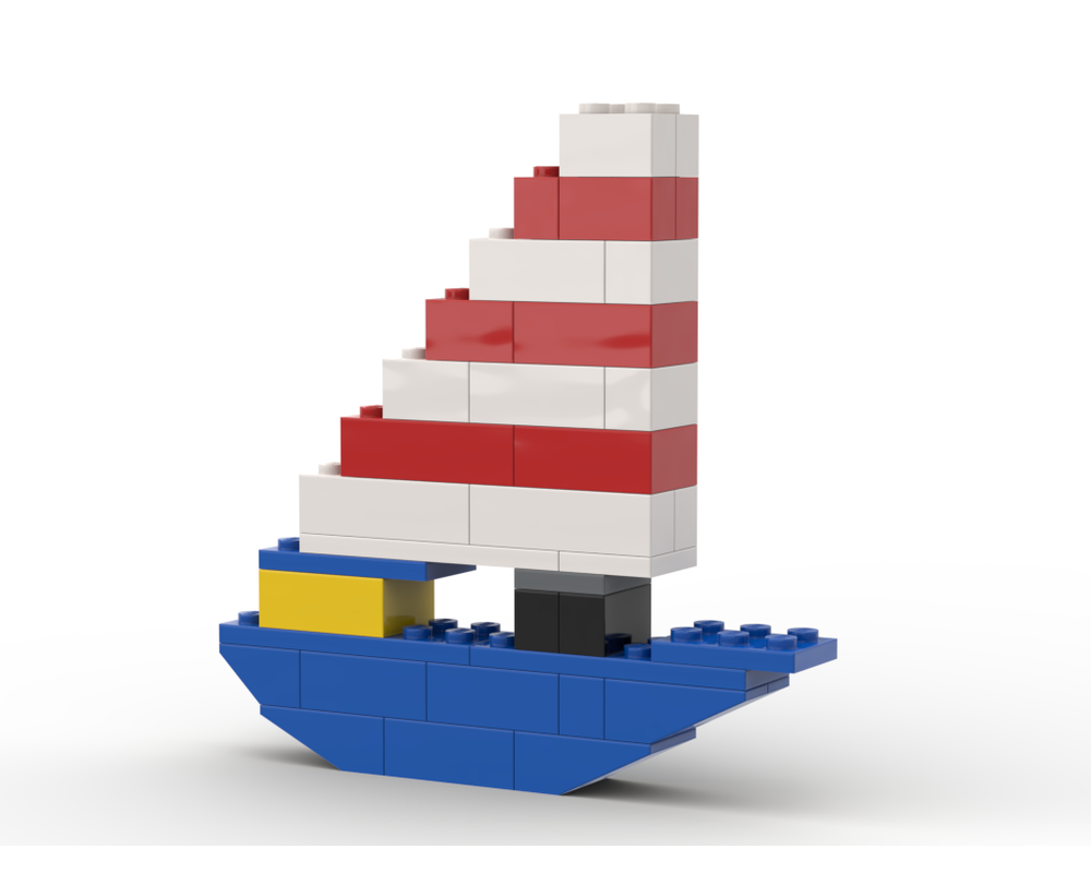 LEGO Set 7793-1-c35 Idea Page 13 Blue Sail Boat (2006 Make & Create ...
