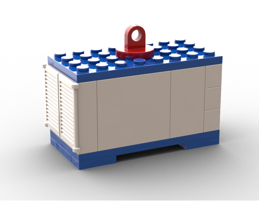 LEGO Set 7823-1-s1 Shipping Container Blue White (1986 Train > 12V ...