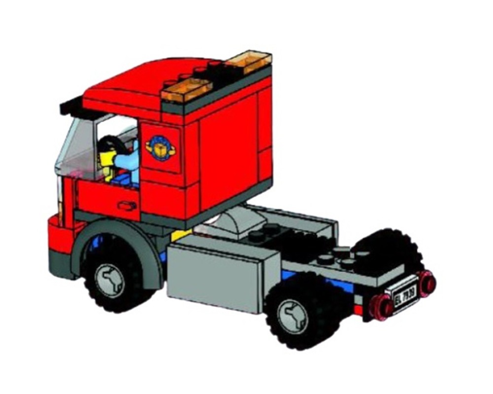 LEGO Set 7939-1-s2 Container Lorry - Tractor Unit (2010 City > Trains) | Rebrickable - Build ...