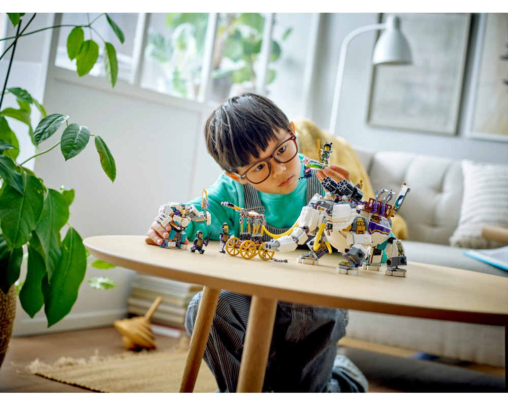 LEGO Set 80043-1 Yellow Tusk Elephant (2023 Monkie Kid) | Rebrickable ...