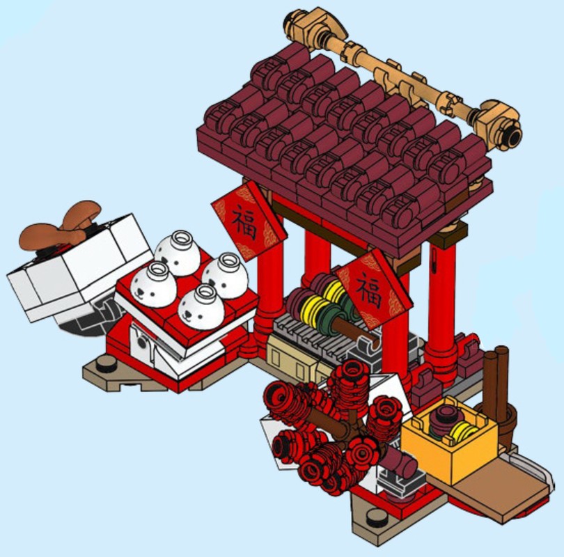 LEGO Set 80105-1-s2 Food Stall (2020 Chinese Traditional Festivals ...