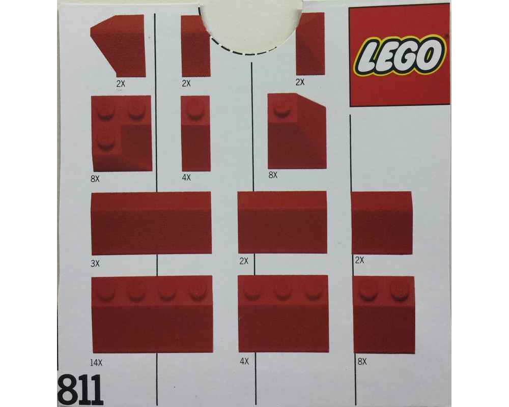 LEGO Set 811-1 Red Roof Bricks, Steep Pitch (1986 Universal Building ...