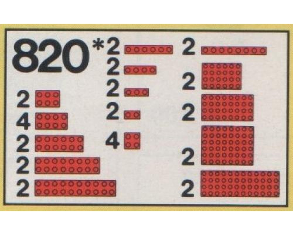 LEGO Set 820-1 Parts Pack, Red Plates (1980 Universal Building Set ...
