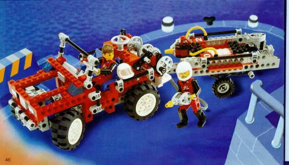 LEGO Set 8280-1-b1 Fire Boat with Truck and Trailer (1995 Technic ...