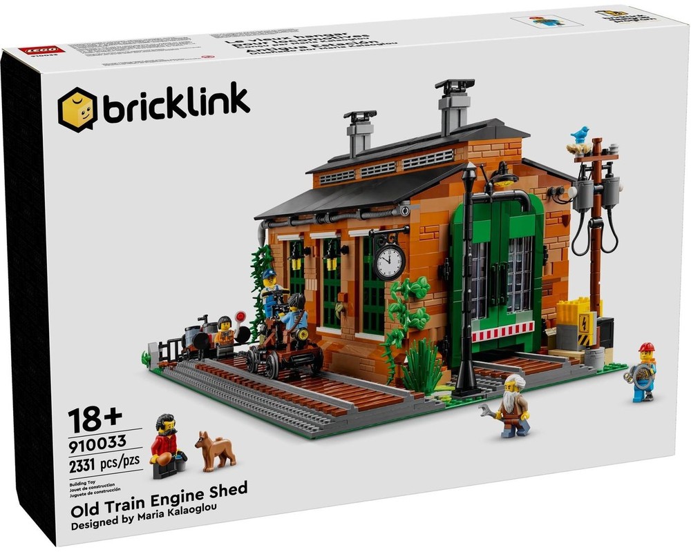 LEGO Set 910033-1 Old Train Engine Shed (2024 BrickLink Designer ...