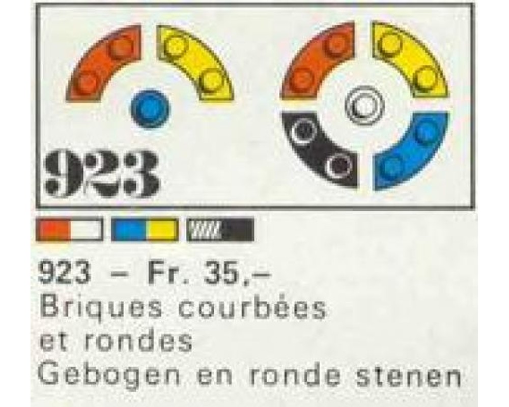 LEGO Set 923-1 50 bricks, curved and round (1969 System > Supplemental ...