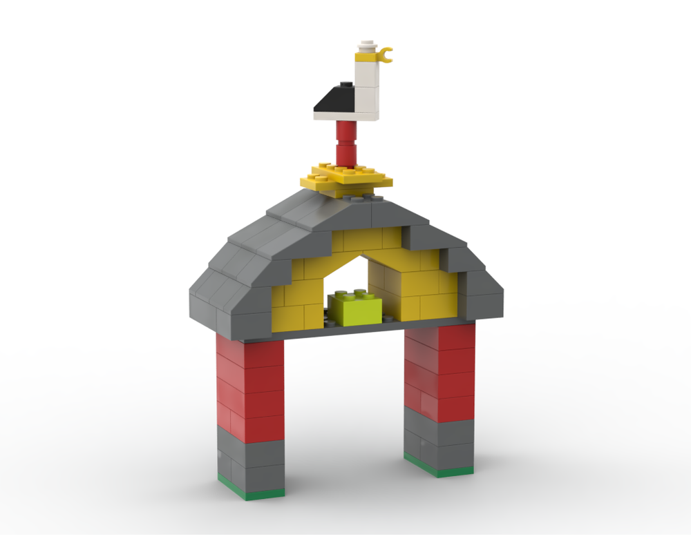 LEGO Set 9334-1-c1-s10 Barn with Stork (2010 Educational and Dacta ...