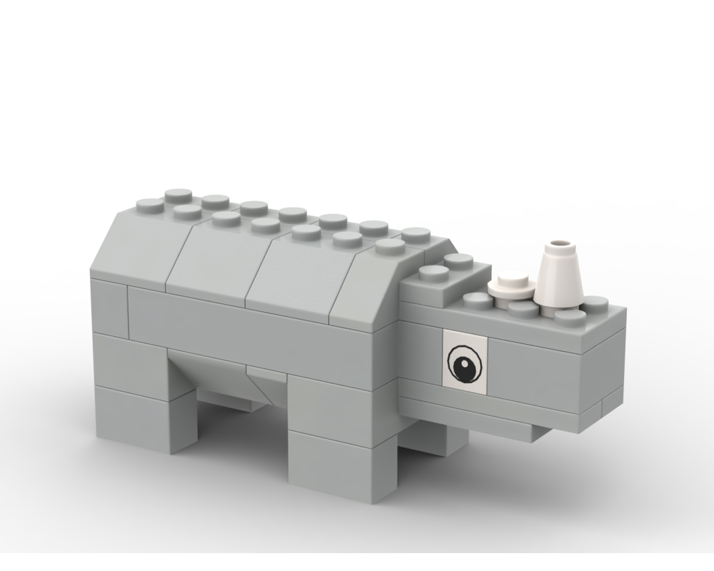 LEGO Set 9334-1-c2-s5 Small rhino (2010 Educational and Dacta ...