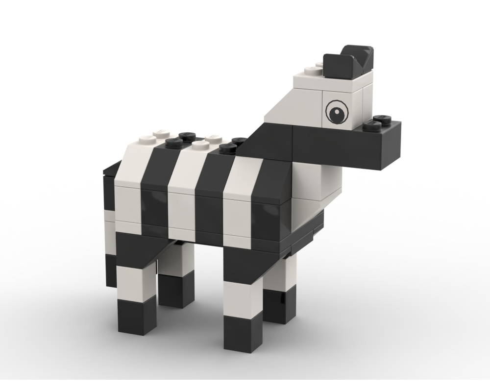 LEGO Set 9334-1-c2-s6 Zebra (2010 Educational and Dacta) | Rebrickable ...