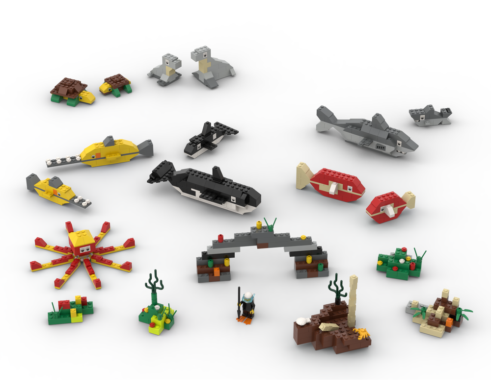 LEGO Set 9334-1-c3 Activity Card 3 - Sea life (2010 Educational and ...