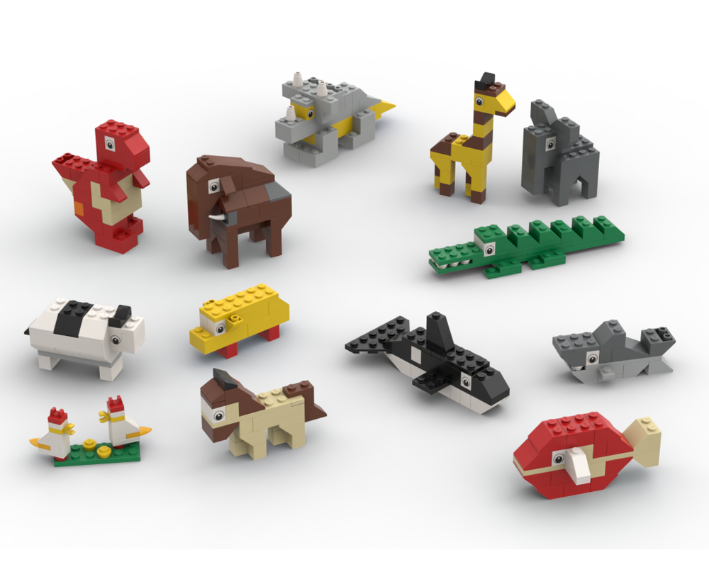 LEGO Set 9334-1-c5 Activity Card 5 - Mixed animals (2010 Educational ...