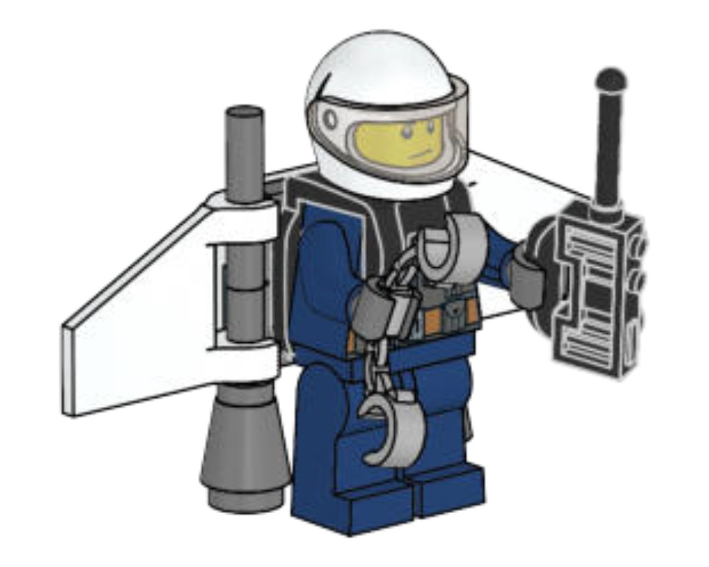 LEGO Set 951904-1 Police Officer with Jetpack (2019 City > Police ...