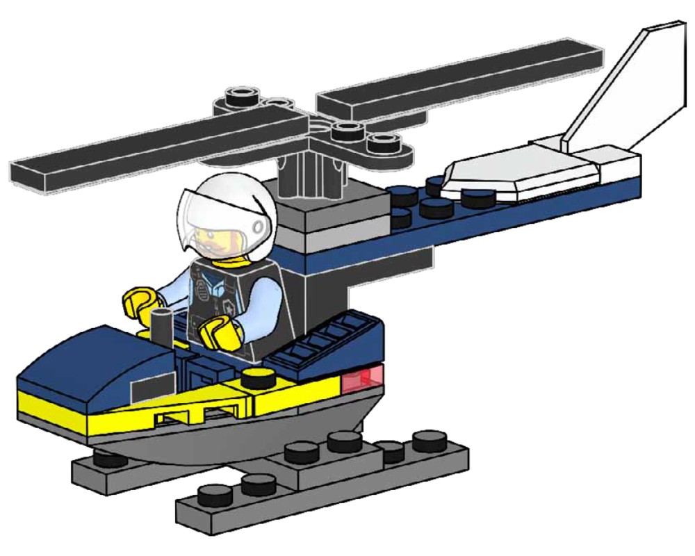 LEGO Set 952402-1 Police Helicopter (2024 City > Police) | Rebrickable ...