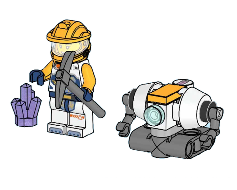 LEGO Set 952405-1 Astronaut & Robot (2024 City) | Rebrickable - Build ...