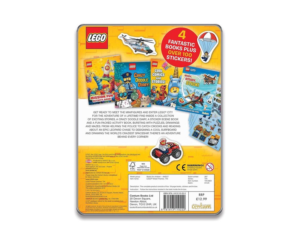 LEGO Set 9781913110222-1 Iconic Tin of Books (2019 Books > Activity ...