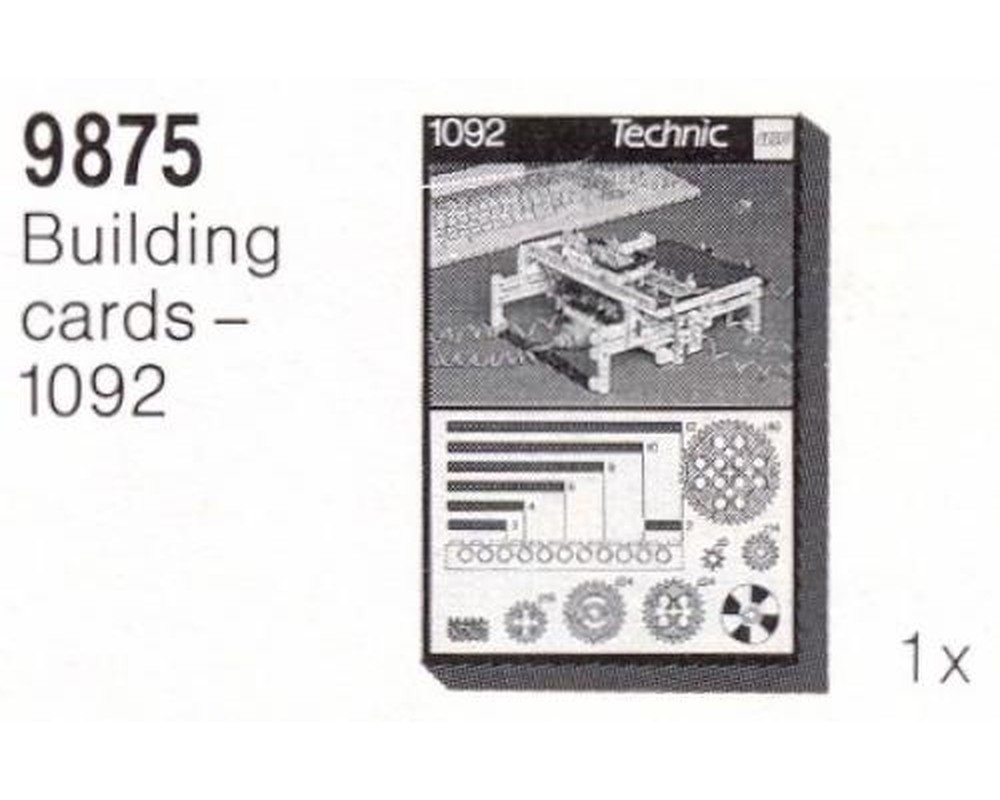 LEGO Set 9875-1 Building Cards - 1092 (1992 Educational and Dacta ...