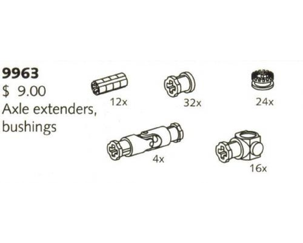 LEGO Set 9963-1 Axle Extenders and Bushings (1995 Educational and Dacta ...