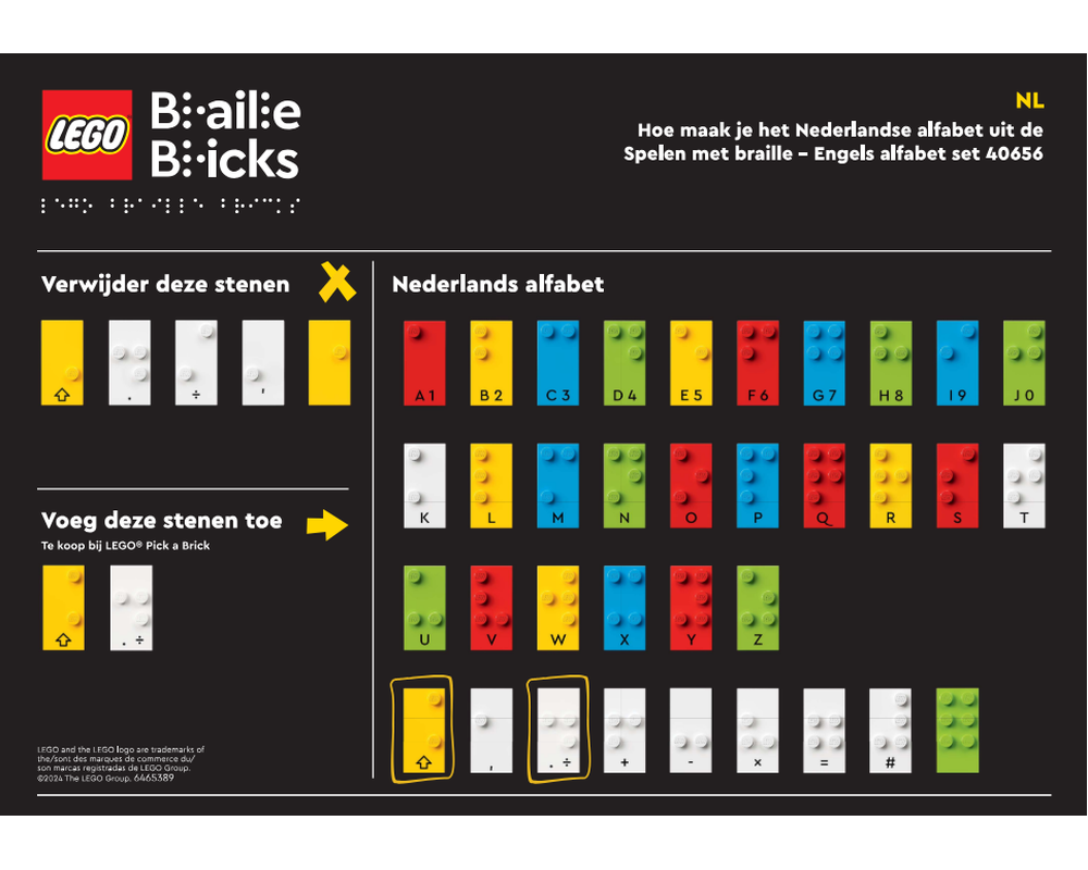 LEGO Set EG00139-1 Braille - Dutch Alphabet (2024 Other) | Rebrickable ...