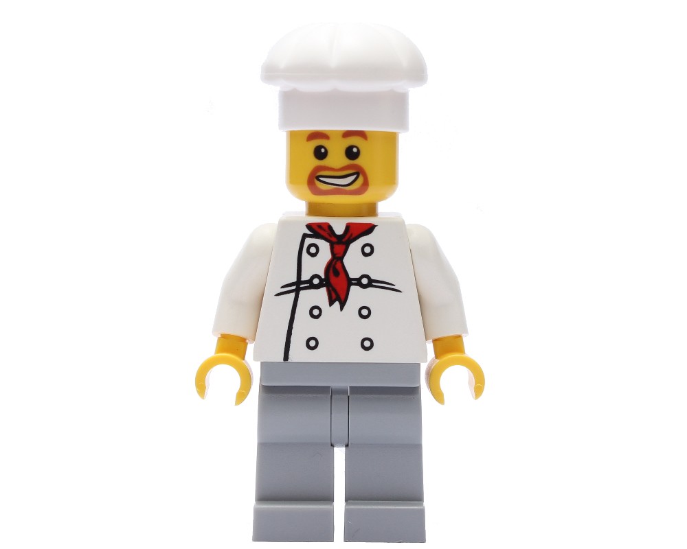 LEGO Set fig-000073 Chef, Red Neckerchief, Light Bluish Gray Legs ...