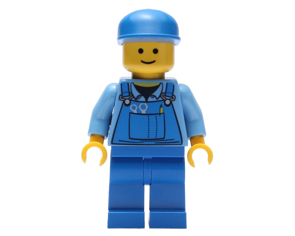 LEGO Set fig-000158 Medium Blue Torso, Blue Overall, Blue Cap ...
