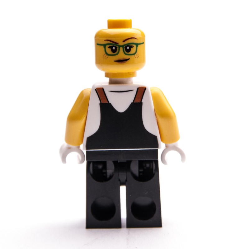 LEGO Set fig-000161 Chef, Black Apron with Flaming Burger, Black Legs ...
