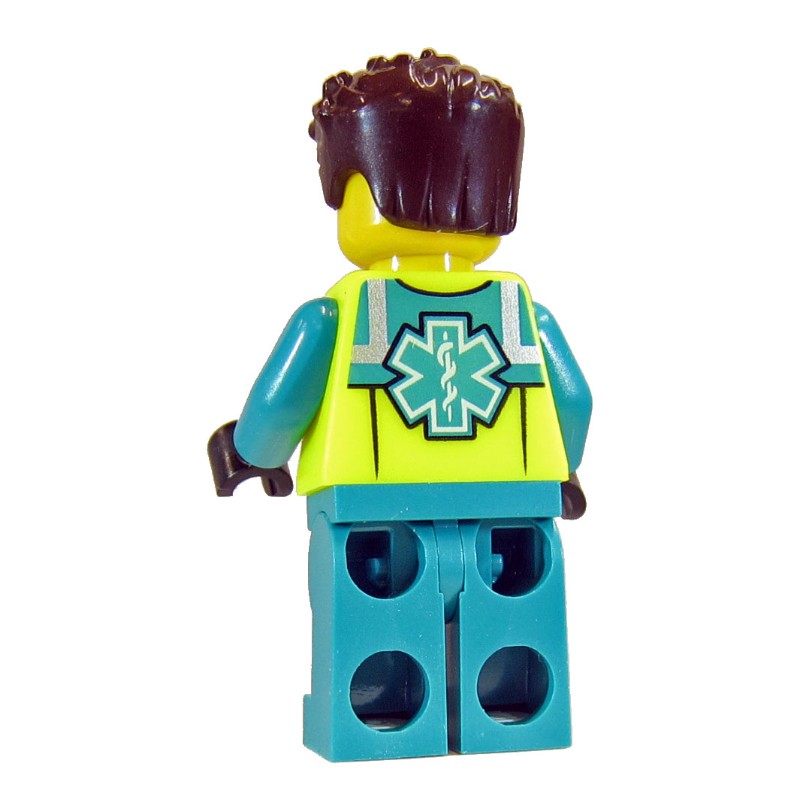 LEGO Set fig-000187 Paramedic, Vibrant Yellow Safety Vest, Dark ...