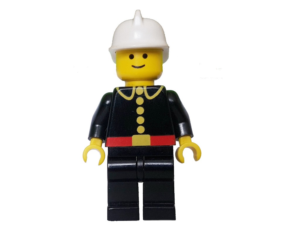 LEGO Set fig-000208 Fireman, Classic, Black Fire Jacket with Red Belt ...