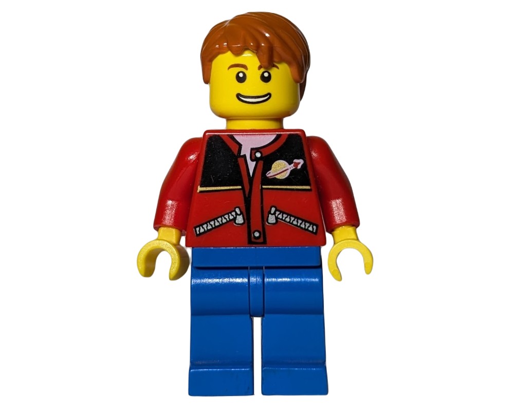 LEGO Set fig-000228 Man, Red Jacket with Classic Space Logo, Dark ...