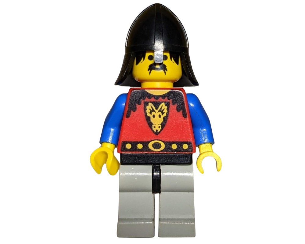 LEGO Set fig-000233 Knight (Dragon Knights) - Light Gray Legs, Black ...