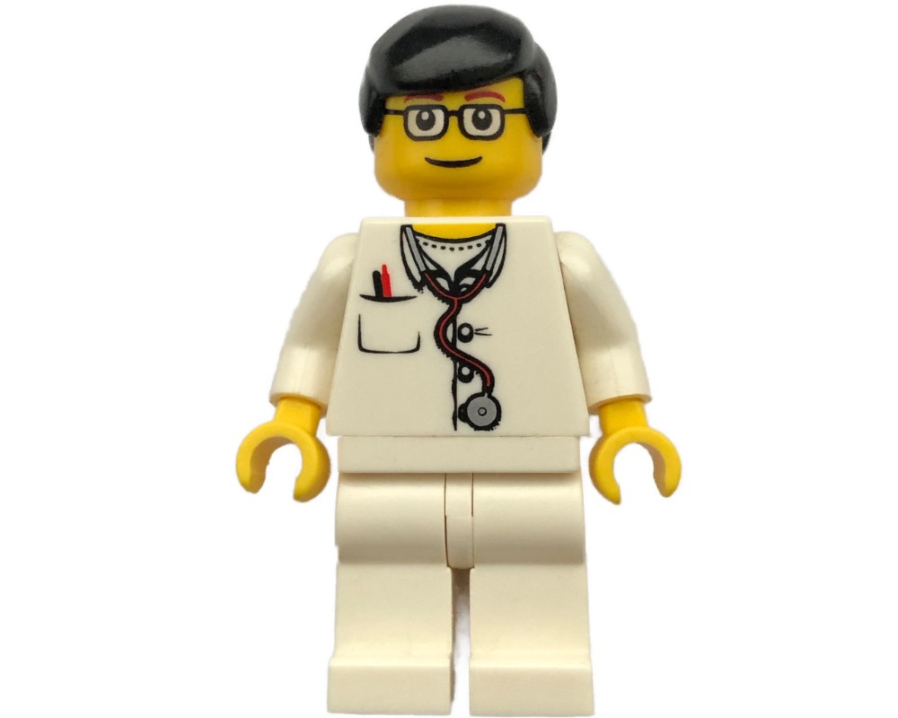 LEGO Set fig-000271 Doctor, White Torso with Stethoscope and Pocket ...