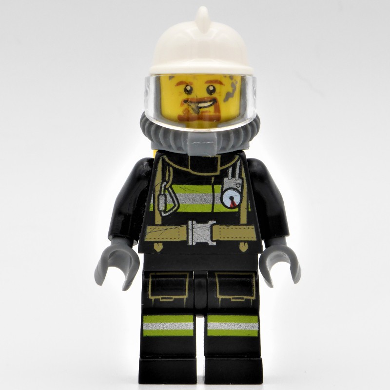 LEGO Set fig-000334 Ed, Black Fire Suit with Gauge and Straps, White ...