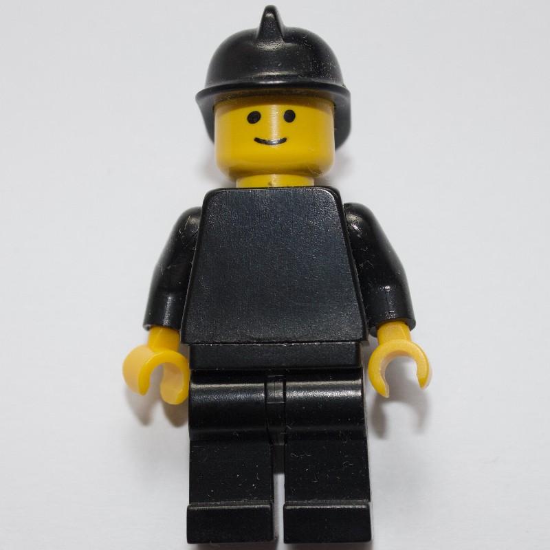 LEGO Set fig-000342 Fireman, Plain Black, Black Helmet | Rebrickable ...