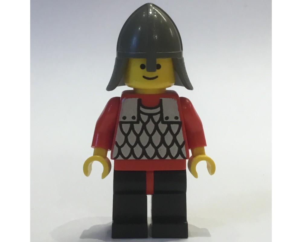 LEGO Set fig-000388 Knight (Scale Mail on Red) - Red Arms, Black Legs ...