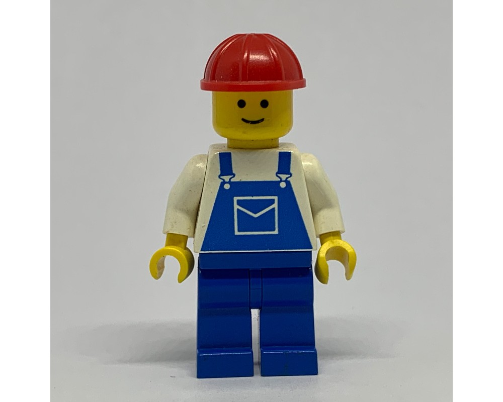 LEGO Set fig-000478 Man, Blue Overalls, Red Hard Hat (1998 Sports ...