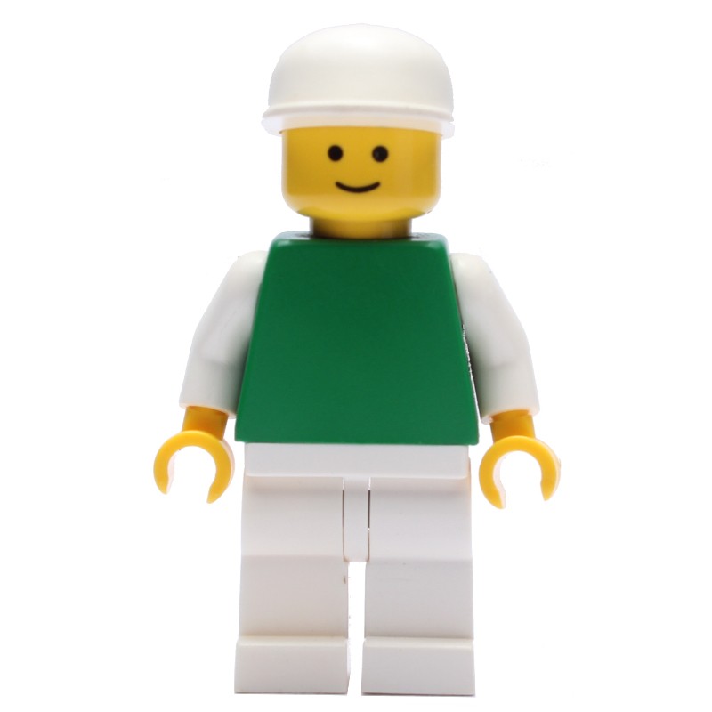LEGO Set fig-000599 Green Torso, White Legs, White Cap (1996 Freestyle ...