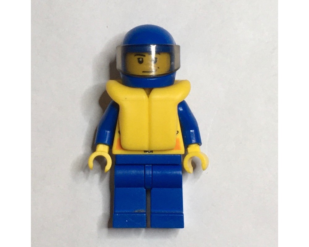 LEGO Set fig-000602 Coast Guard, Yellow Jacket with Zipper, Radio and ...