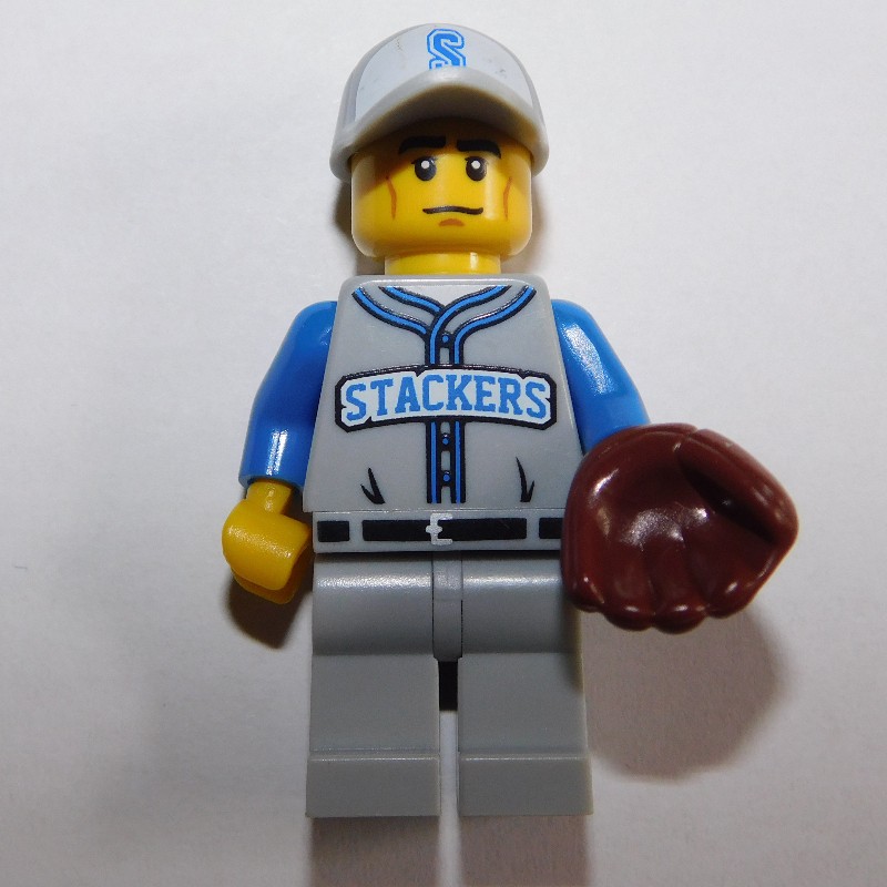LEGO Set fig-000708 Baseball Fielder (2013 Collectible Minifigures ...