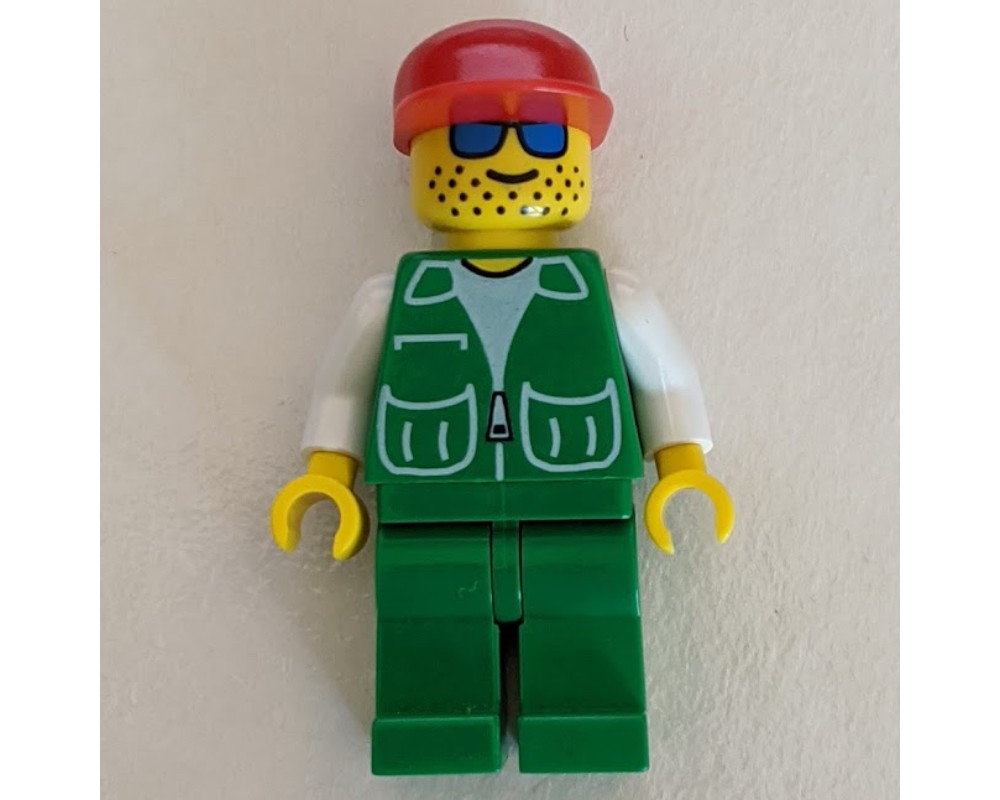 LEGO Set fig-000789 Man, Green Jacket, Green Legs, Red Cap, Blue ...