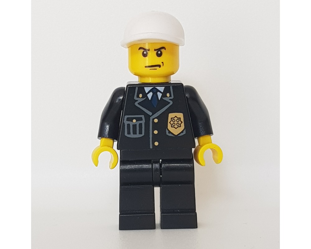 LEGO Set fig-000797 Policeman, Black Jacket with Pocket and Badge ...