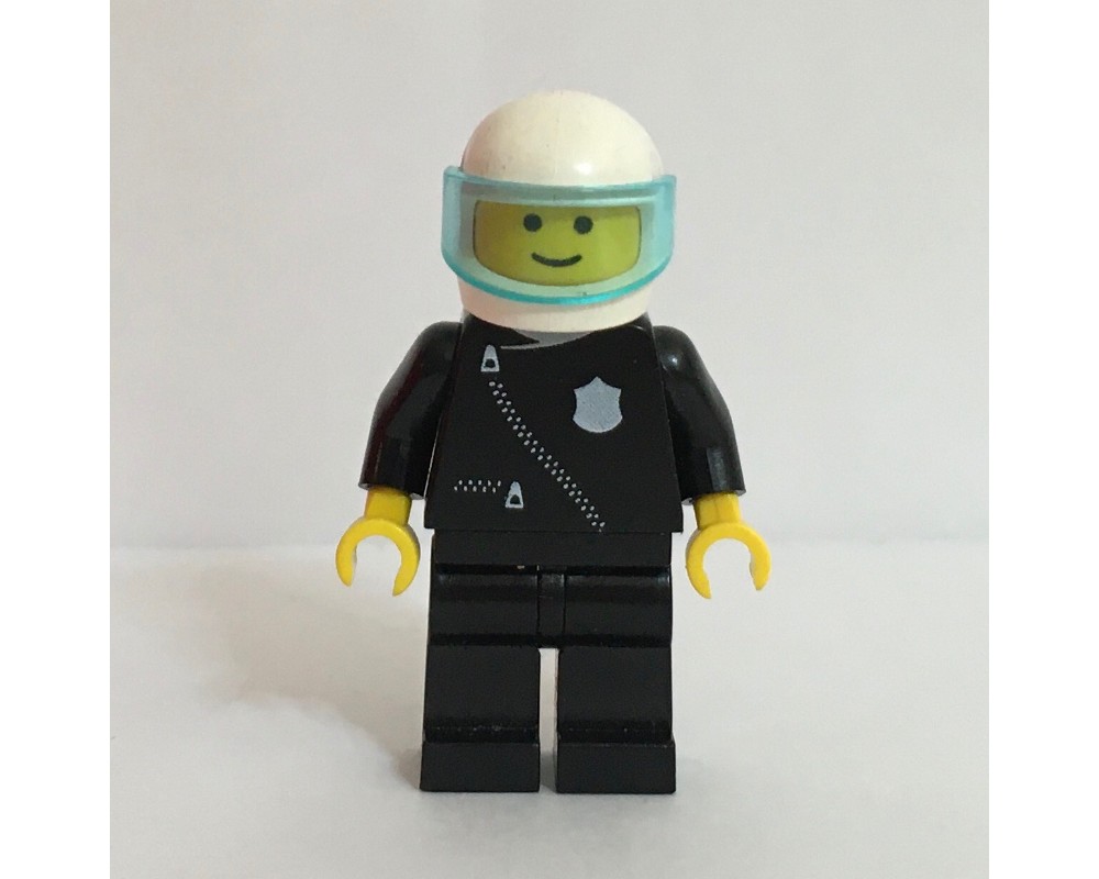 LEGO Set fig-000803 Policeman, Black Jacket with Zipper and Badge ...